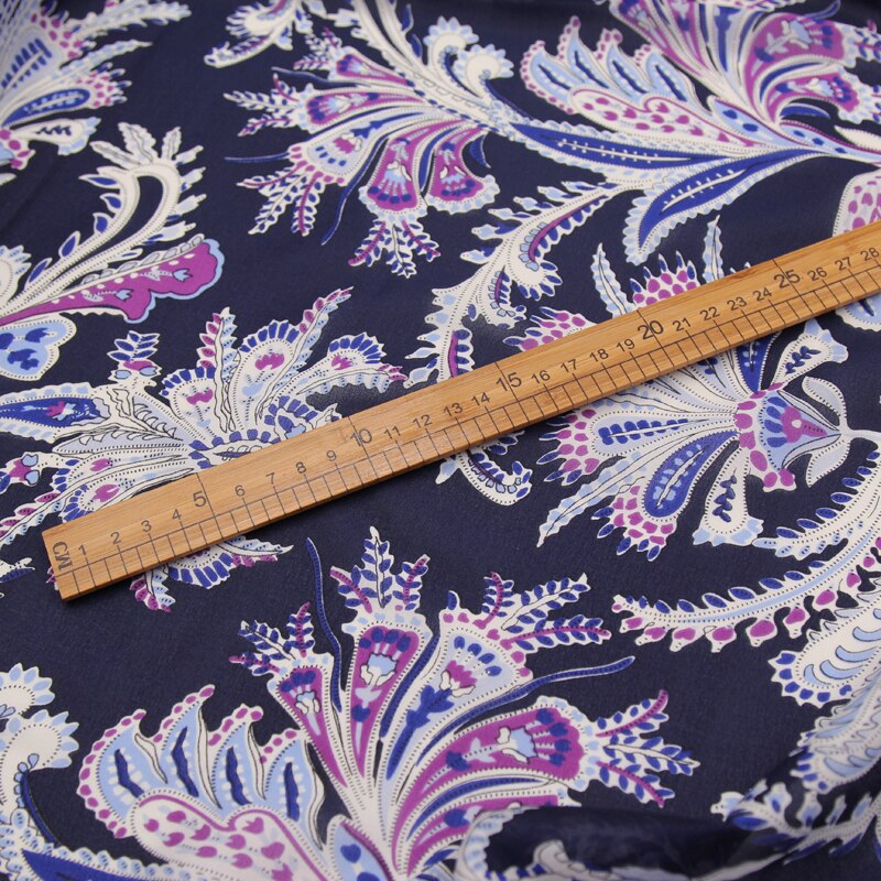 Western style paisley print on navy blue backgroun... – Grandado