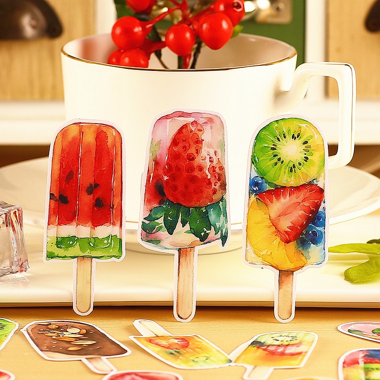 15pcs cute self-made summer fruit stick ice sticke... – Grandado