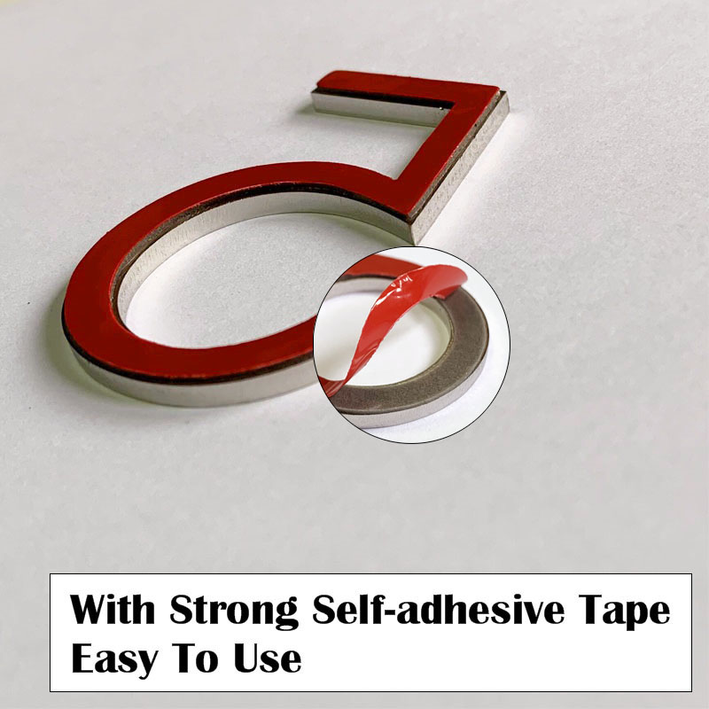60mm Stainless Steel Self Adhesive House Number St... – Grandado