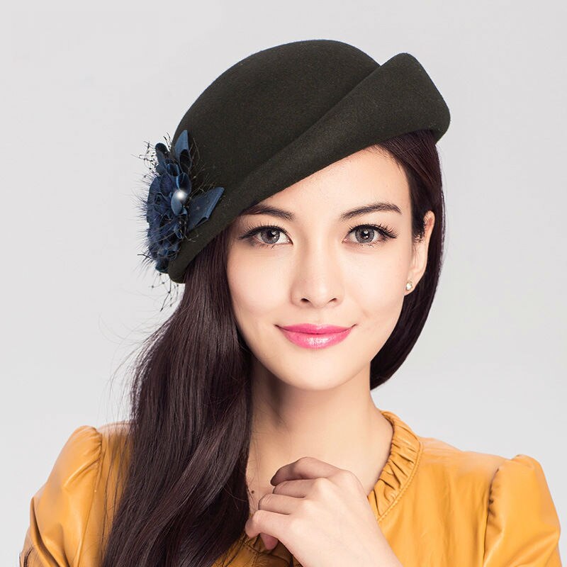 Lady French Berets Caps For Women 100% Wool Felt F... – Vicedeal