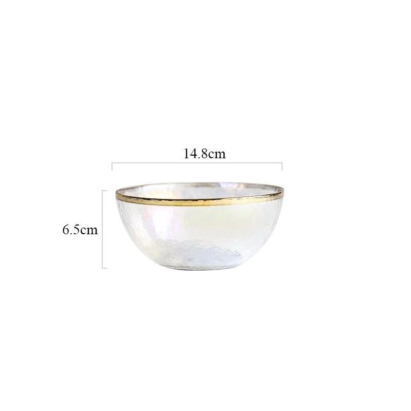 Colorful Painted Gold Glass Bowl Dish Seven Color ... – Grandado