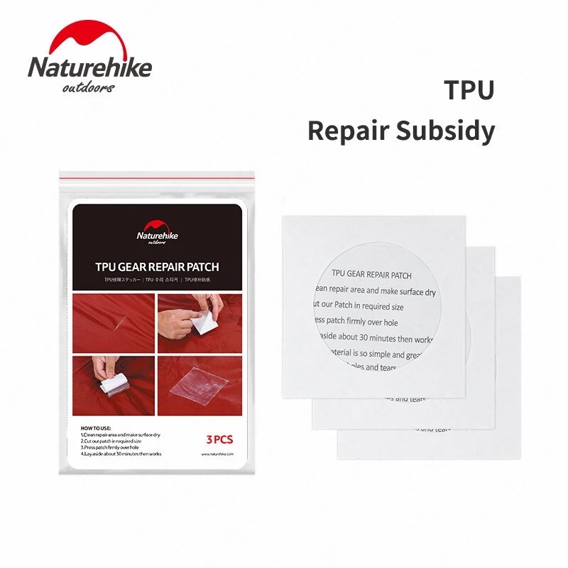 Naturehike Camping TPU Gear Repair Patch 3pcs/lot ... – Grandado
