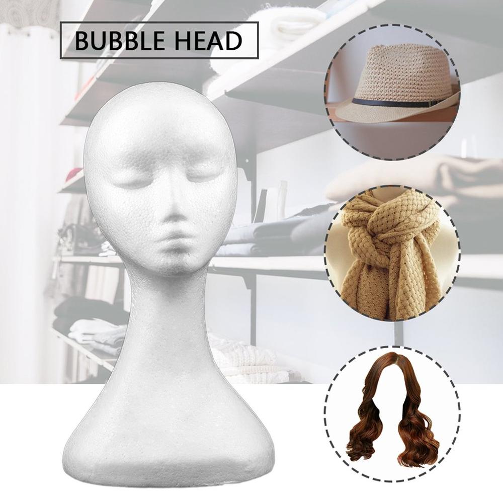 Long Type Women Female Mannequin Head Model Bubble... – Grandado
