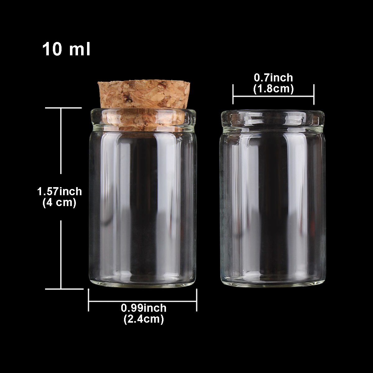 10pcs 10ml 24*40mm Mini Glass Vials Glass tubes wi... – Vicedeal