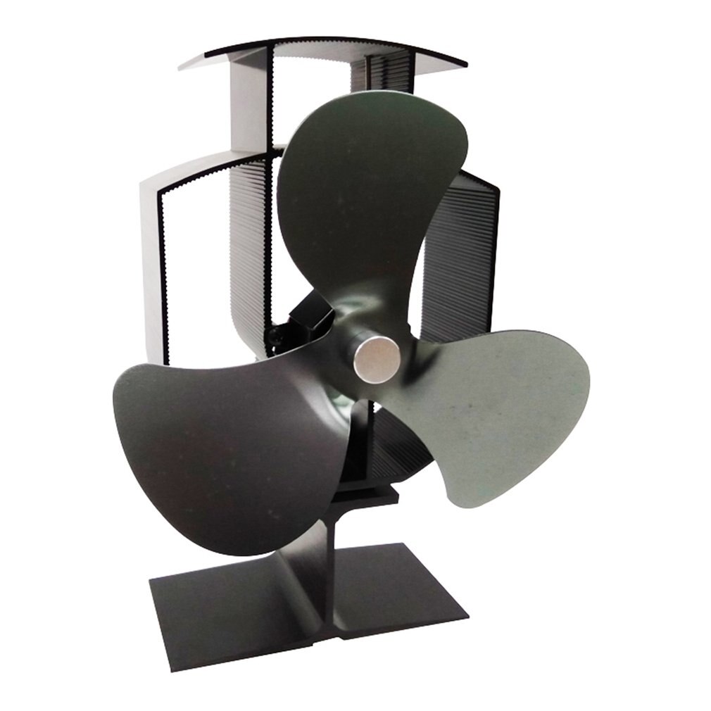 3 Bladen Haard Fan Hout Brandende Real Power Warmt... – Grandado