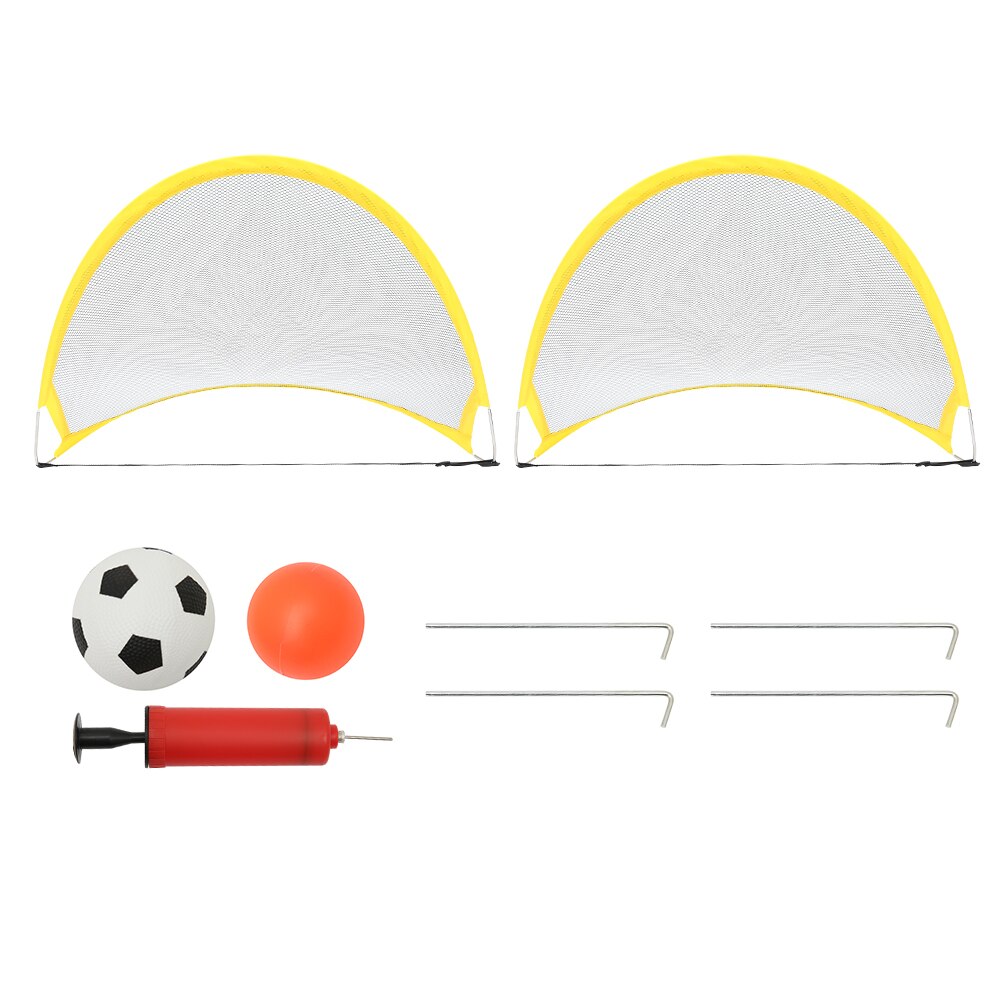 1 Set Folding Football Goal Net Soccer Training Go... – Grandado
