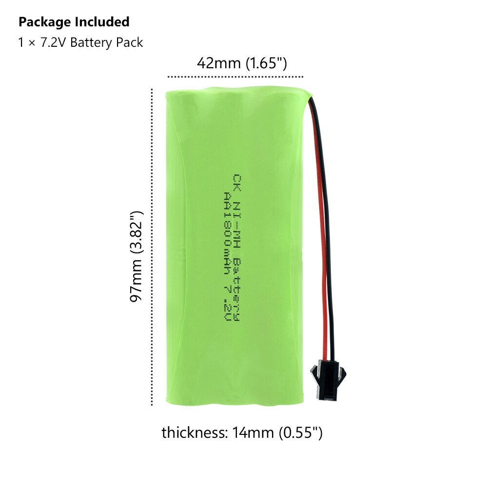7.2V 1800mAh 6*AA Cells Rechargeable Ni-MH Battery... – Grandado