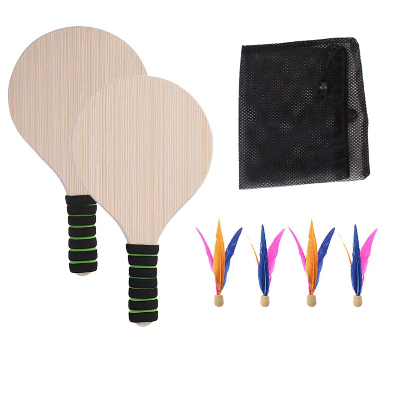 1 Set Strand Racket Outdoor Games Houten Racket Ba... – Vicedeal
