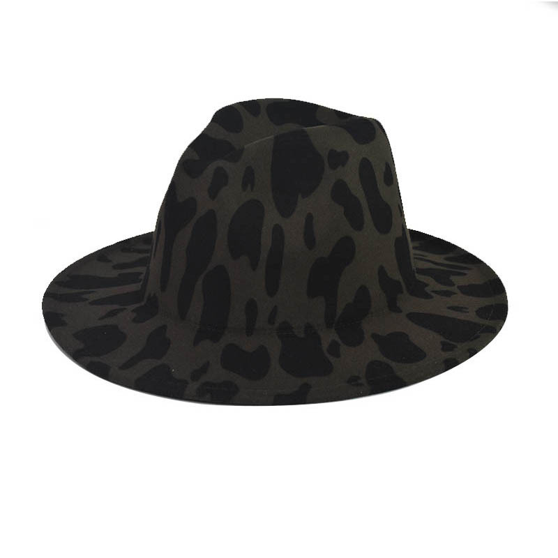 FS Leopard Cowboy Hats For Men Women Woolen Formal... – Vicedeal