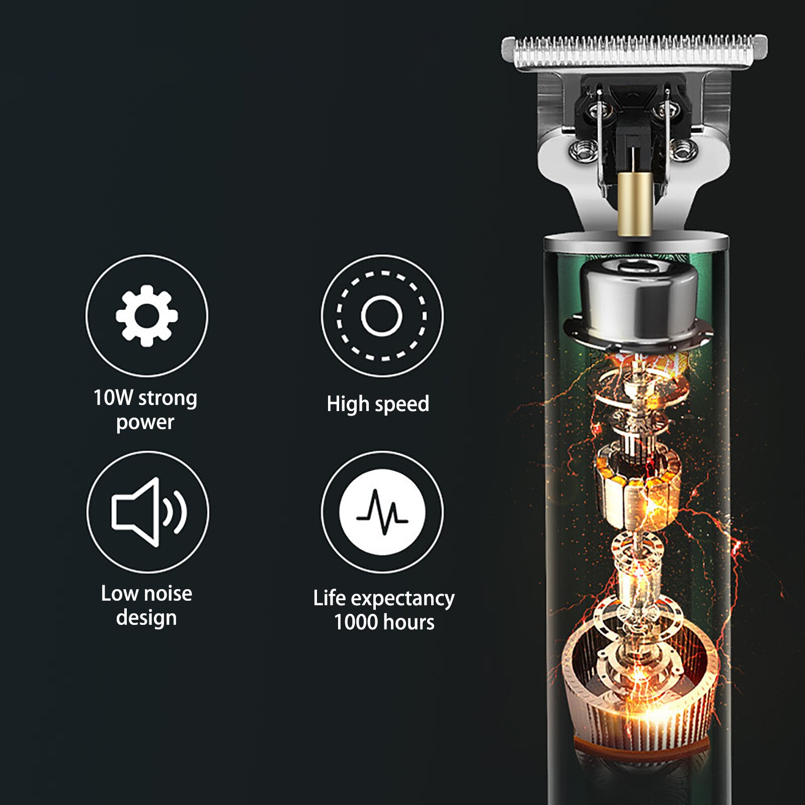 Electric Hair Clippers Hair Cutting Kit With Stron... – Grandado