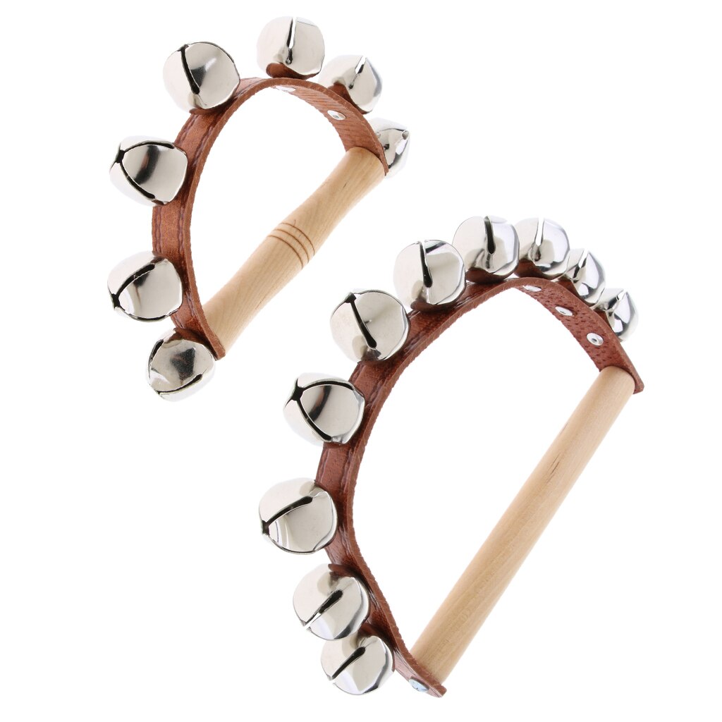 Jingle Sleigh Bells Shaker Hand Mounted Rhythm Per... – Grandado