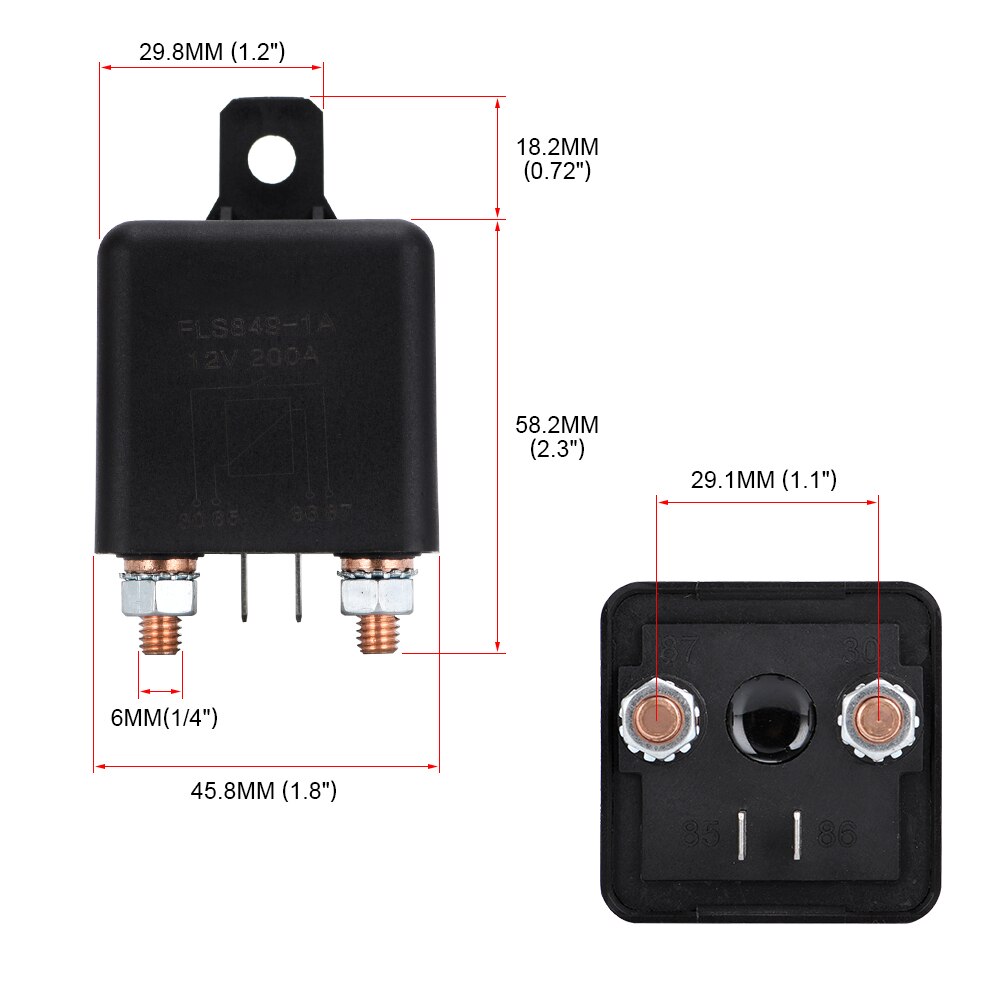 High Current Relay Starting relay 200A 100A 12V 24... – Vicedeal