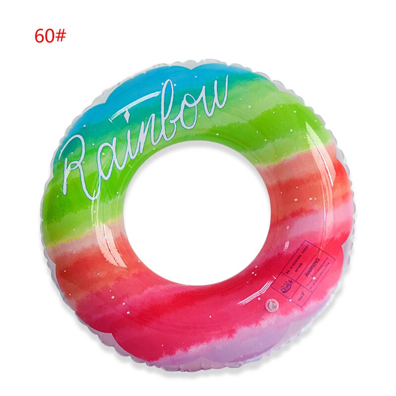 Swimming Ring Thickened PVC Rainbow Pattern Swimmi... – Grandado