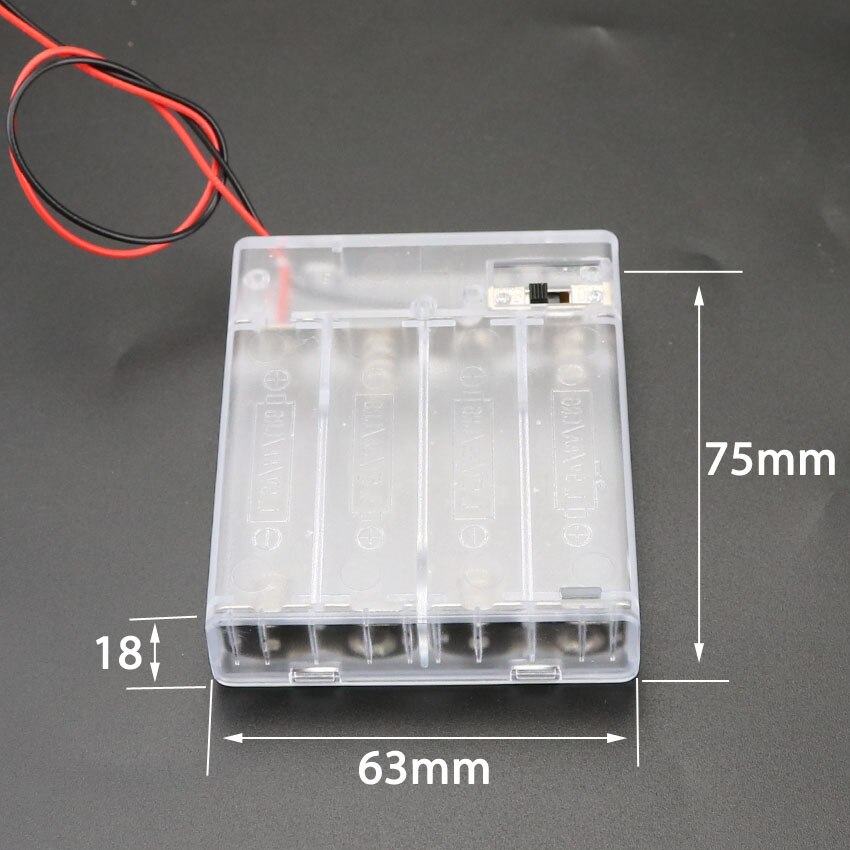 4× AA Battery Holder Box Case With ON/OFF Switch 4... – Grandado