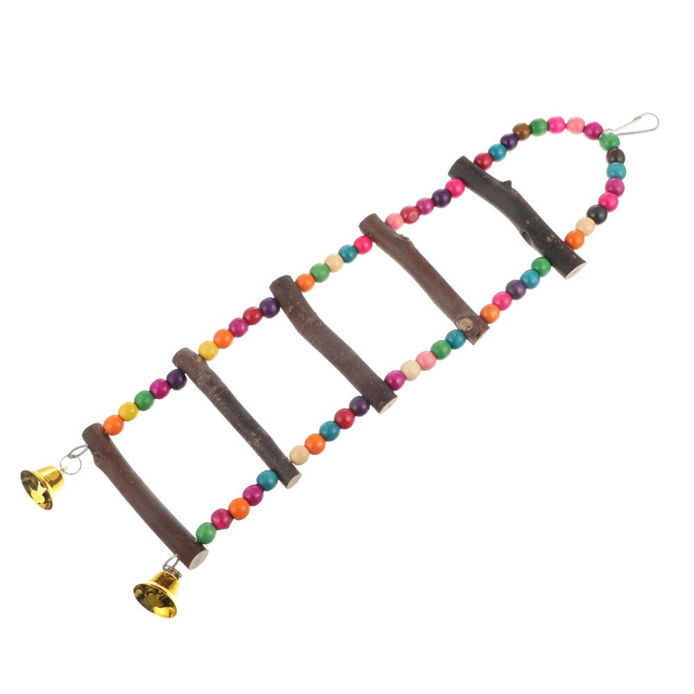 Parrot Ladder with Bells Parrot Perch Wood Stand P... – Grandado