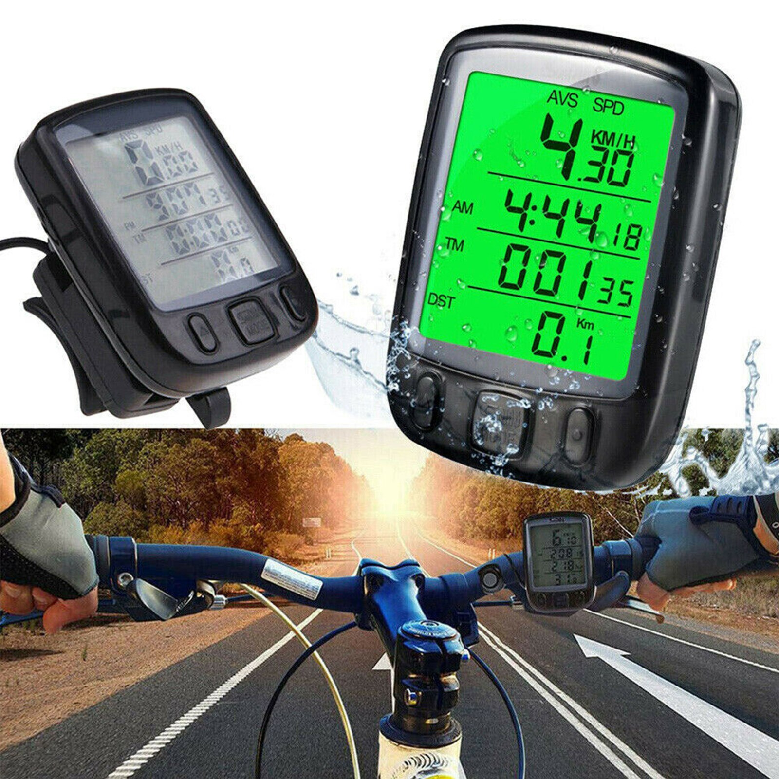 Fietscomputer Fiets Snelheidsmeter Kilometerteller... – Vicedeal