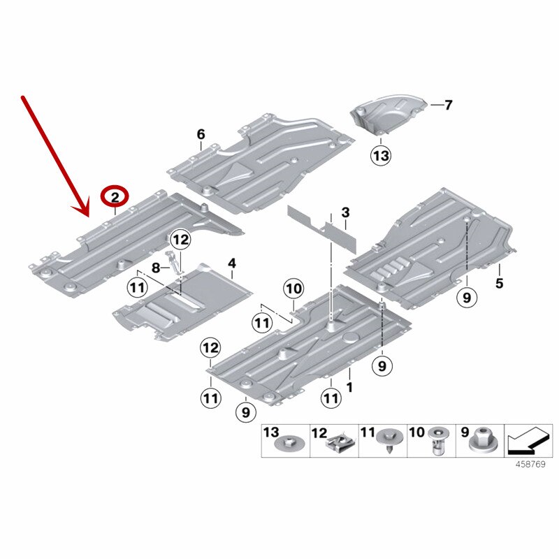51757213671/2 Car Underbody trim fender Chassis gu... – Grandado