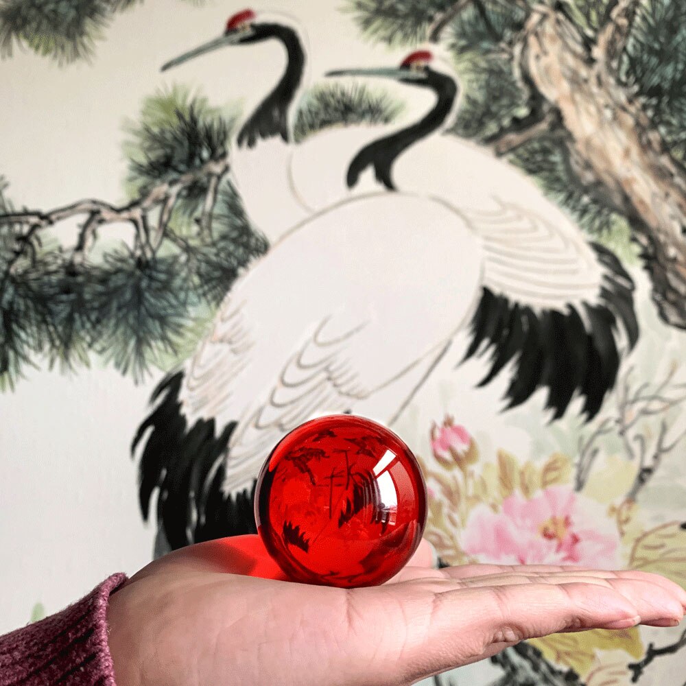 50/60mm Red Crystal Ball, Photography Glass Balls ... – Grandado