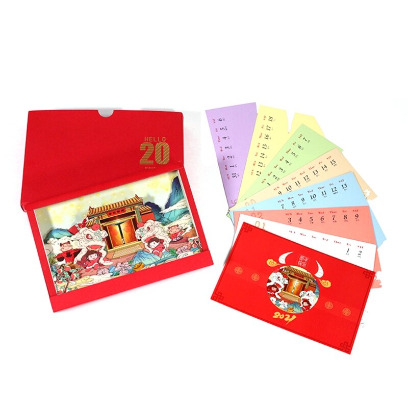 Chinese Year 3D Hand Tear Desk Calendar Engraving ... – Grandado