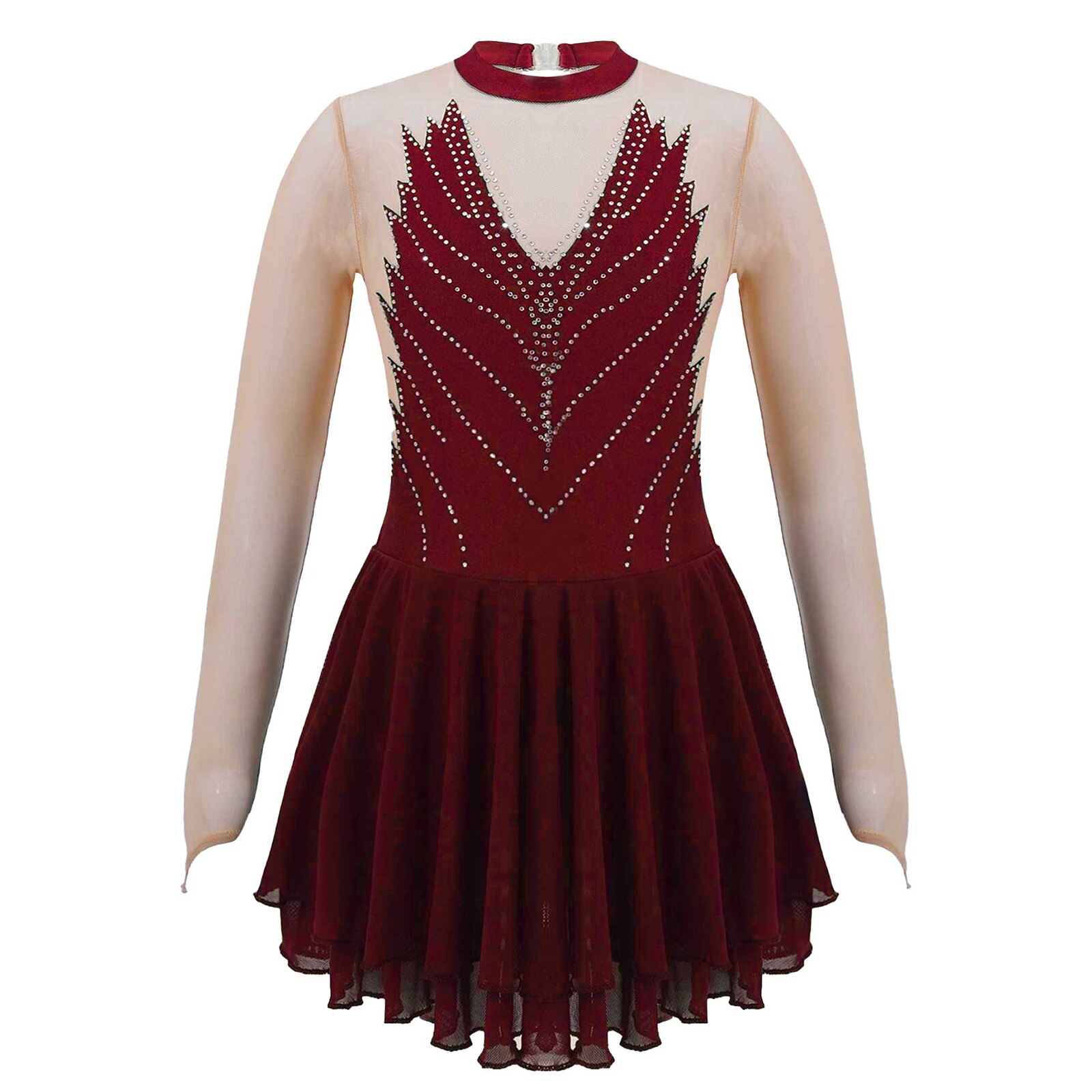 Kid Sparkly Rhinestone Mesh Splice Ballet Gymnasti... – Vicedeal