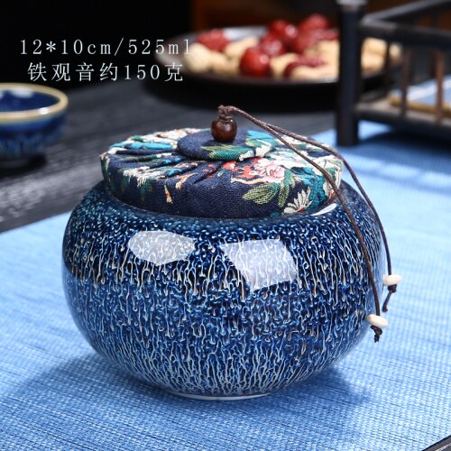 Kiln Change Ceramics Tea Caddy Portable Travel Sea... – Grandado