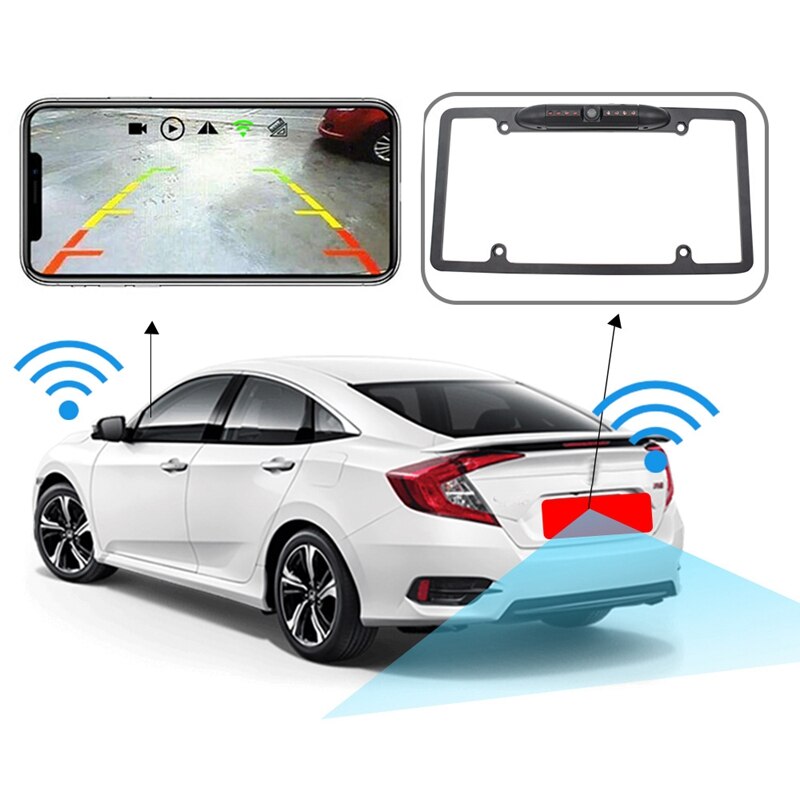 Ons Auto Wifi Nummerplaat Frame Draadloze Achterui... – Vicedeal