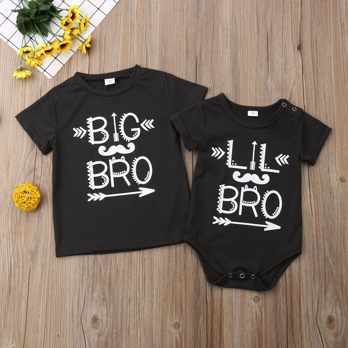 Infant Baby Little Brother Romper 0-18M Big Brothe... – Grandado