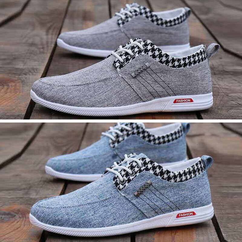 Men Casual Shoes Canvas Breathable Driving Shoes M... – Grandado
