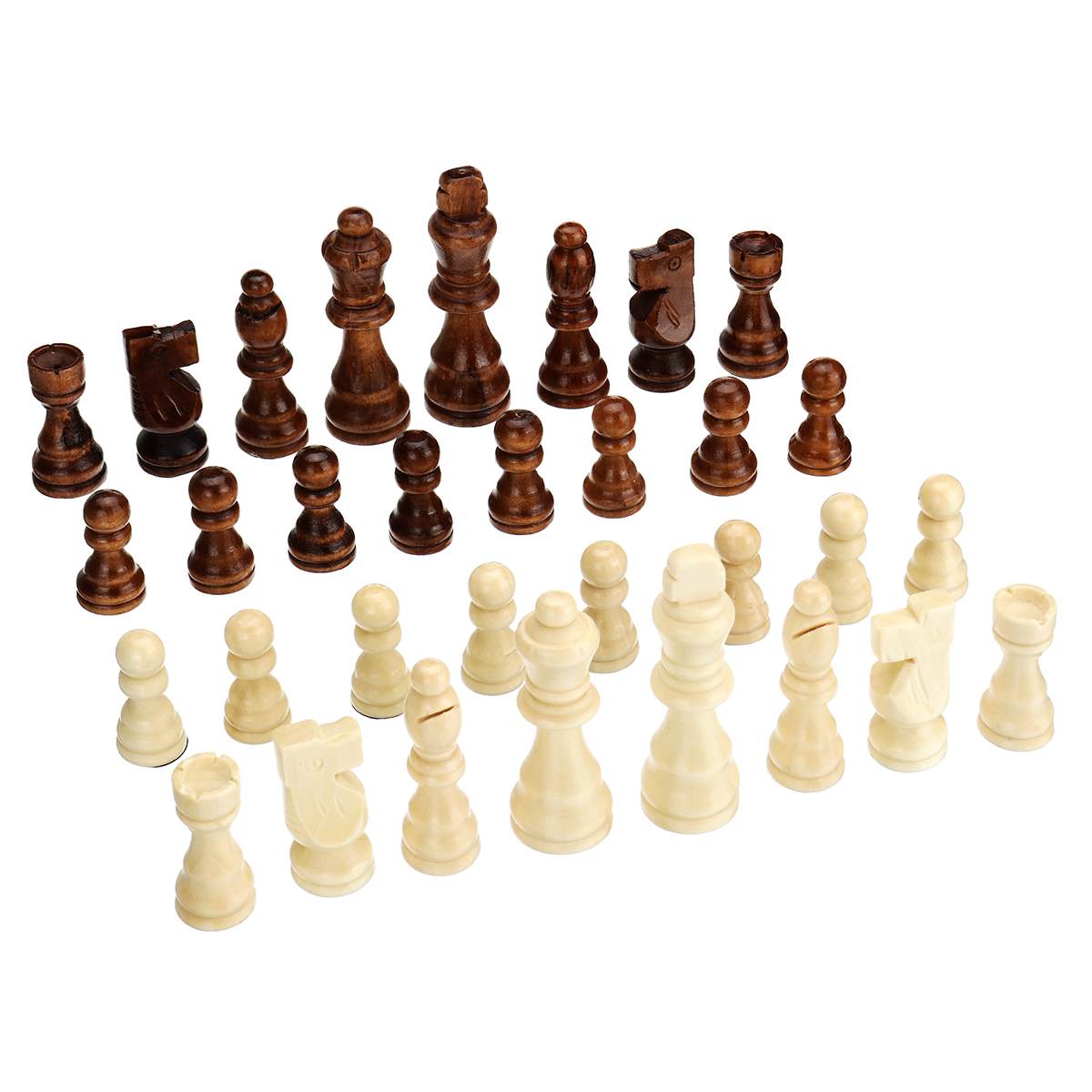 32 Chess Pieces Wooden Complete Chessmen Internati... – Vicedeal