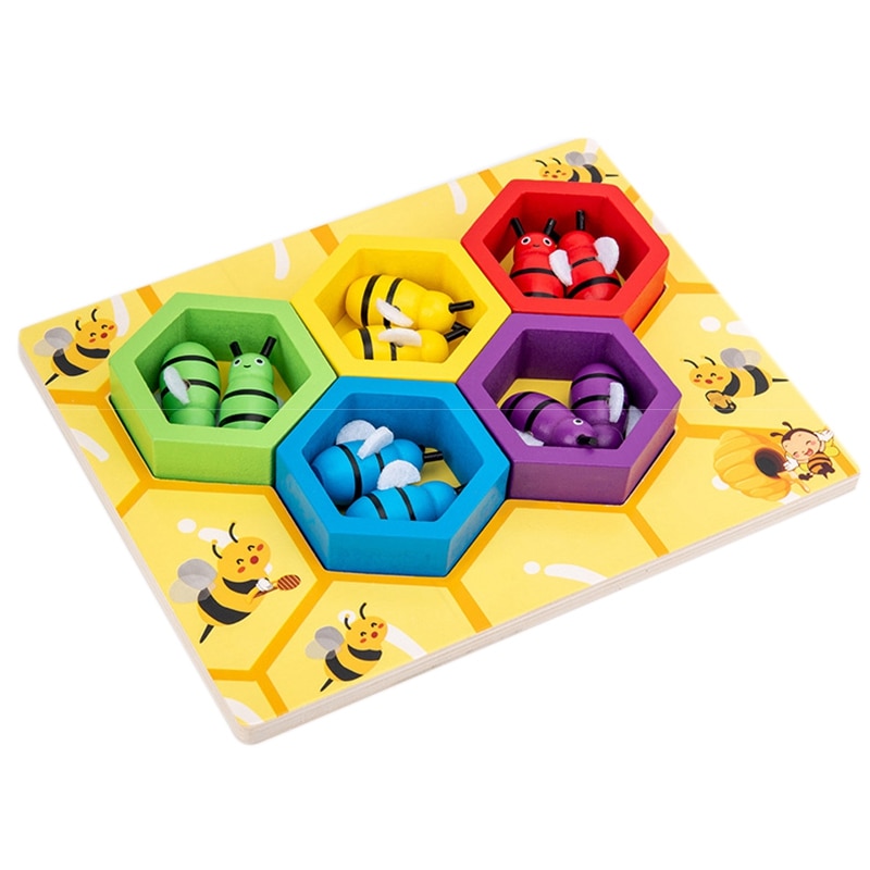 Wooden Beehive Game Bee Hive Toys Early Educationa... – Vicedeal