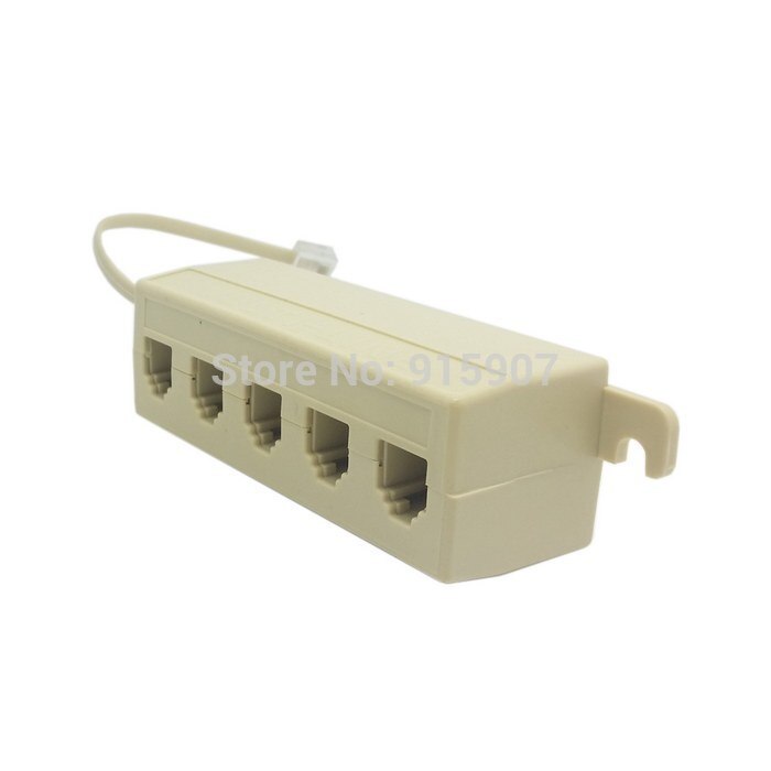 Cablecc CY Beige Color 5 Way Outlet 6P4C RJ11 RJ12... – Grandado