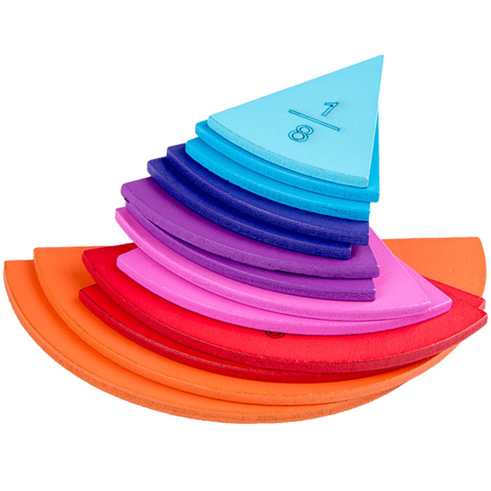 1 Set Kids Fraction Board Wooden Circular Board Ma... – Grandado