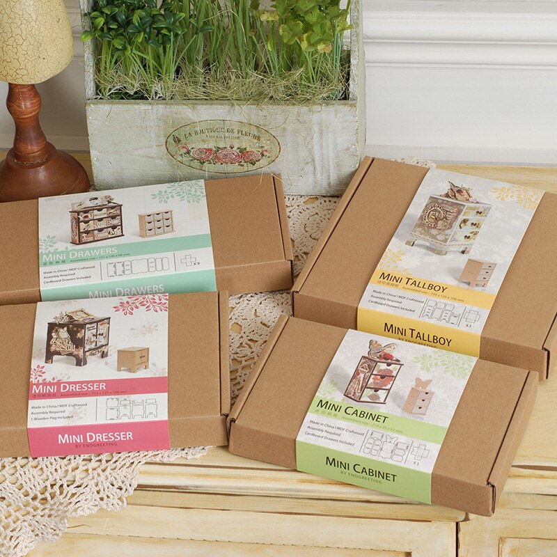 Handmade craft jewelry box DIY handmade desktop st... – Vicedeal