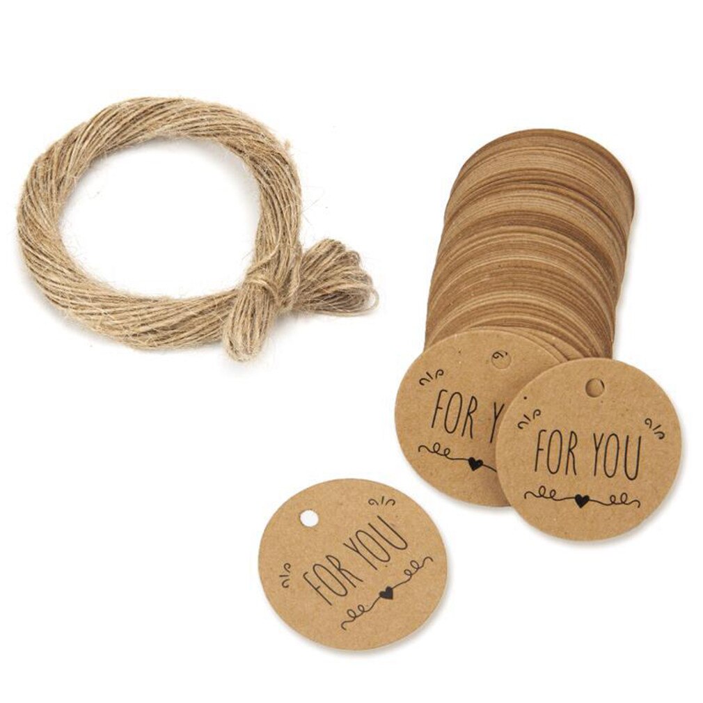 Round Label 100pcs Kraft Paper Tag Clothes Hanging... – Vicedeal