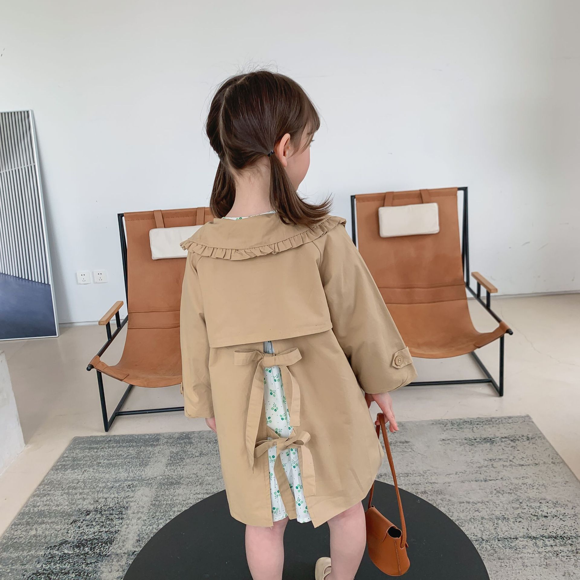 Spring Autumn back hollow trench jackets for girls... – Grandado