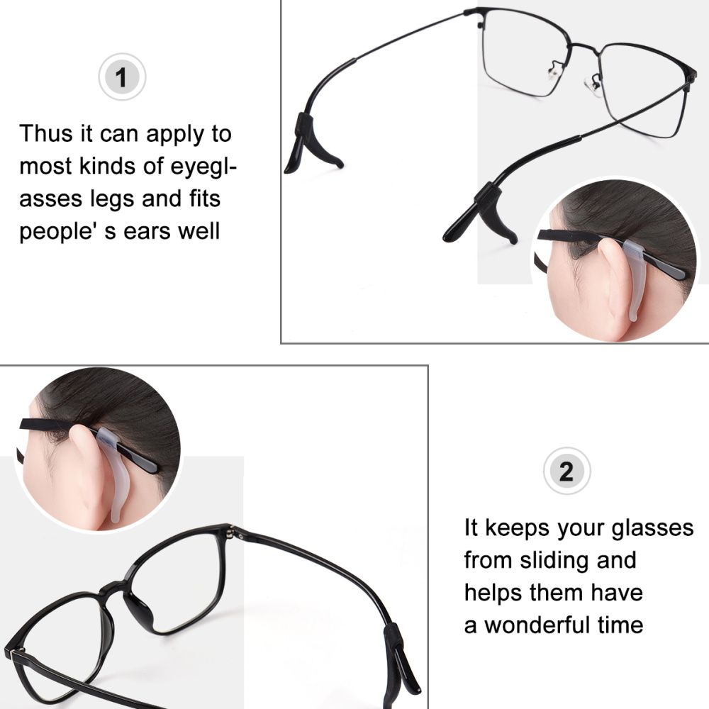 10 Pairs of Silicone Glasses Anti-Slip Cover Glass... – Grandado