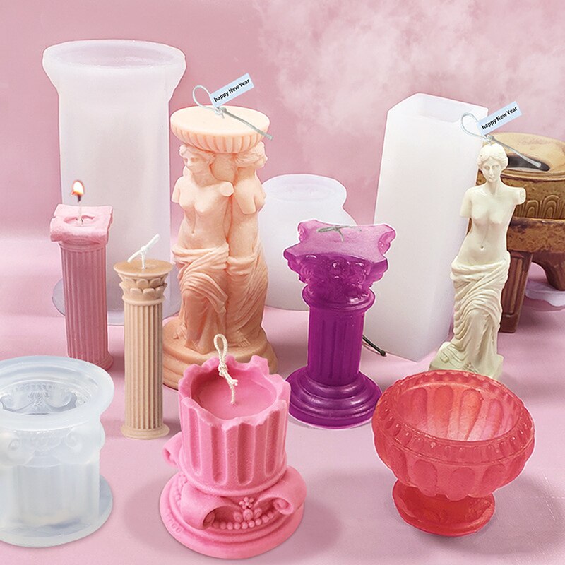 Roman Column Silicone Candle Mold DIY Human Body M... – Vicedeal