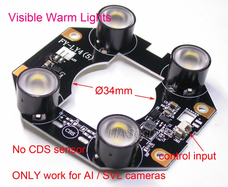 Visible Warm Lights , yellow color lights 4x Spot ... – Vicedeal