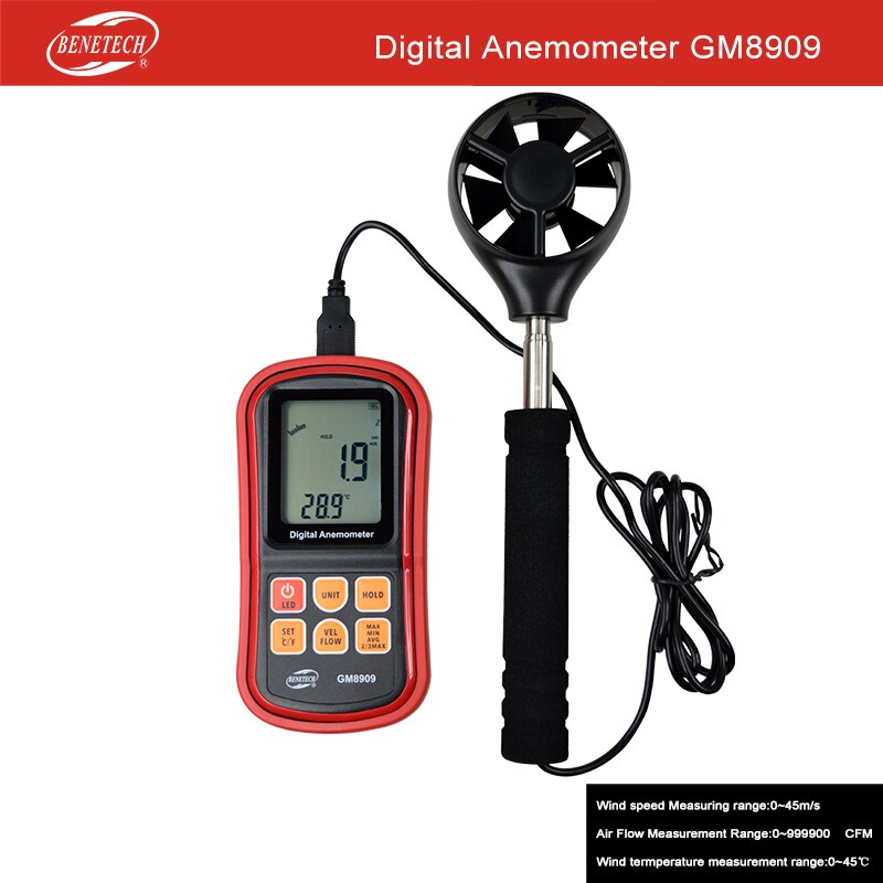 Anemometer Wind Speed Meter Air Volume Ambient Tem... – Grandado