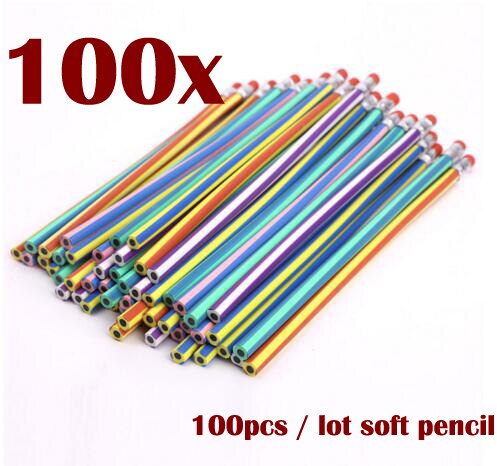 100 pcs 50 pcs 10 pcs Soft Flexible Bendy Pencils ... – Grandado