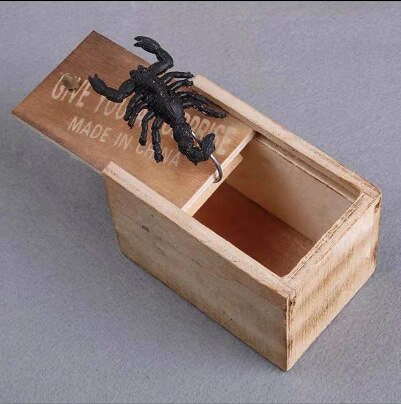 Funny Scare Box Wooden Prank Spider Hidden in Case... – Grandado