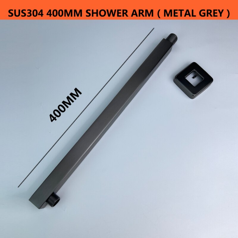 Metal Grey Overhead Ultra Thin Shower Set with Sol... – Vicedeal