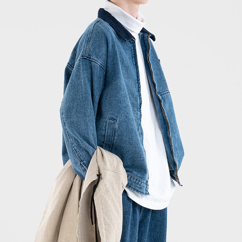 Spring Japanese Streetwear Lapel Denim Jacket Stre... – Grandado
