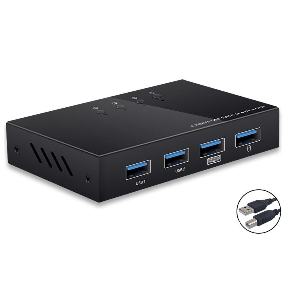 USB Switch KVM Switch Box 4 USB2.0 Switcher PC Sha... – Grandado