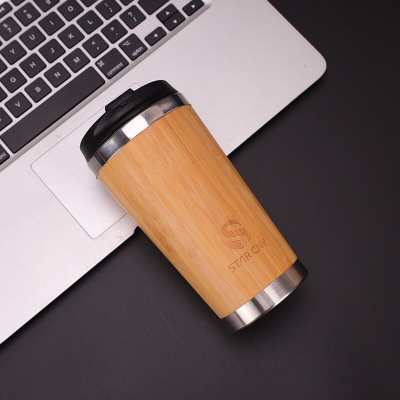 450ml Bamboo Mug Water Bottle 304 Stainless Steel ... – Grandado