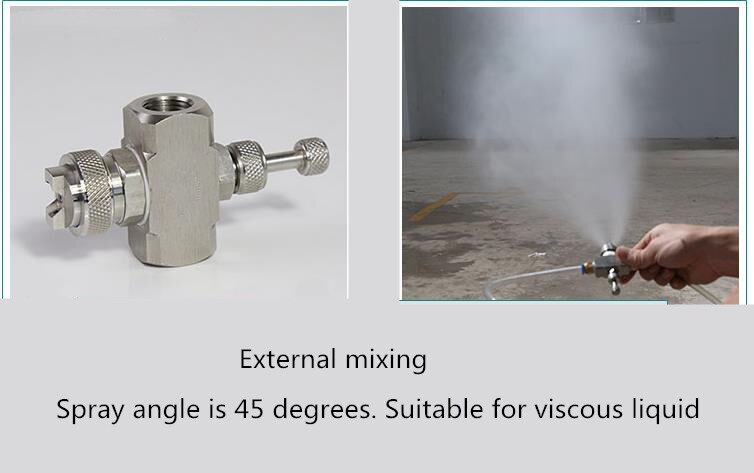 1/4" Stainless steel air atomizing nozzle Adjustab... – Vicedeal