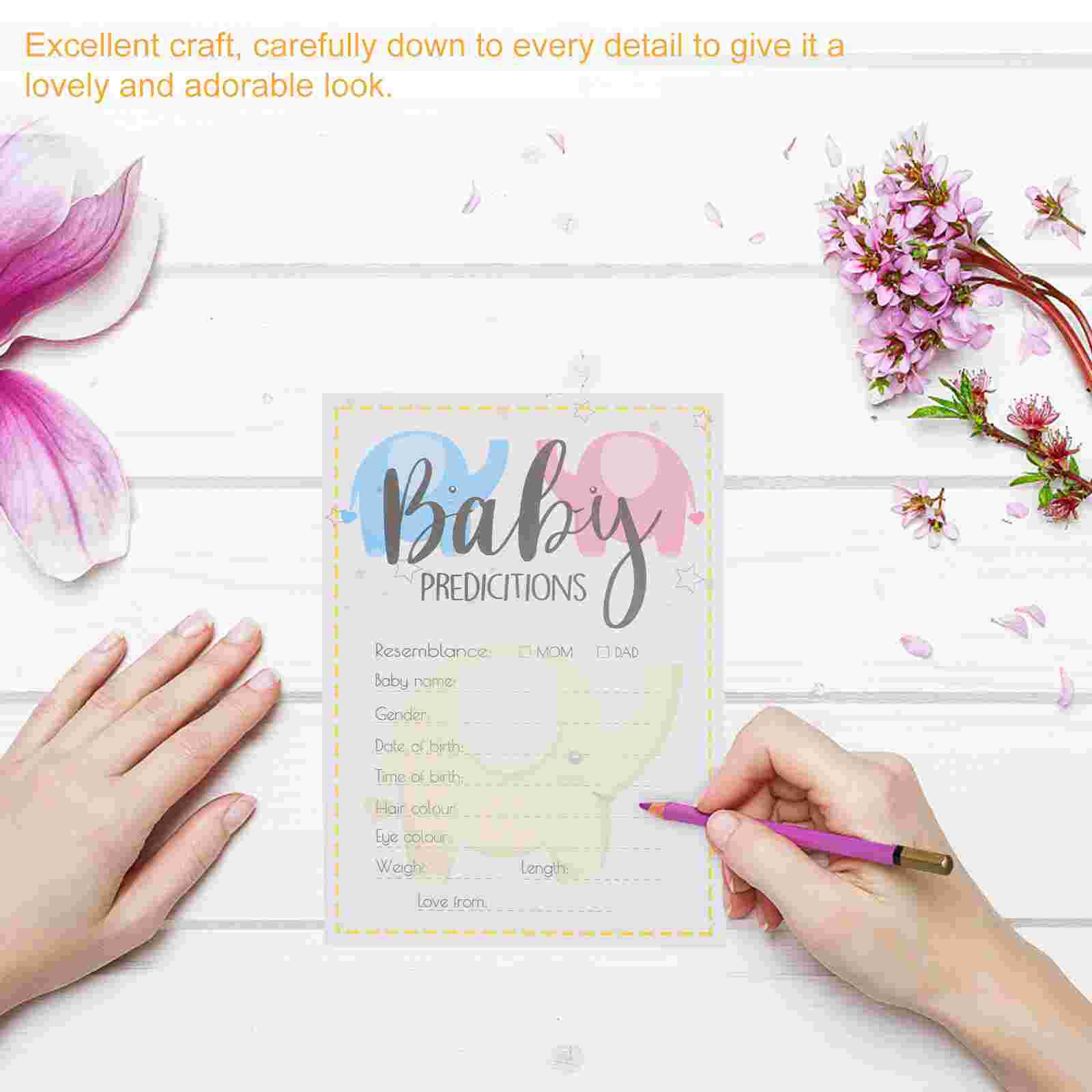 20Pcs Baby Shower Games Baby Prediction Cards Advi... – Vicedeal
