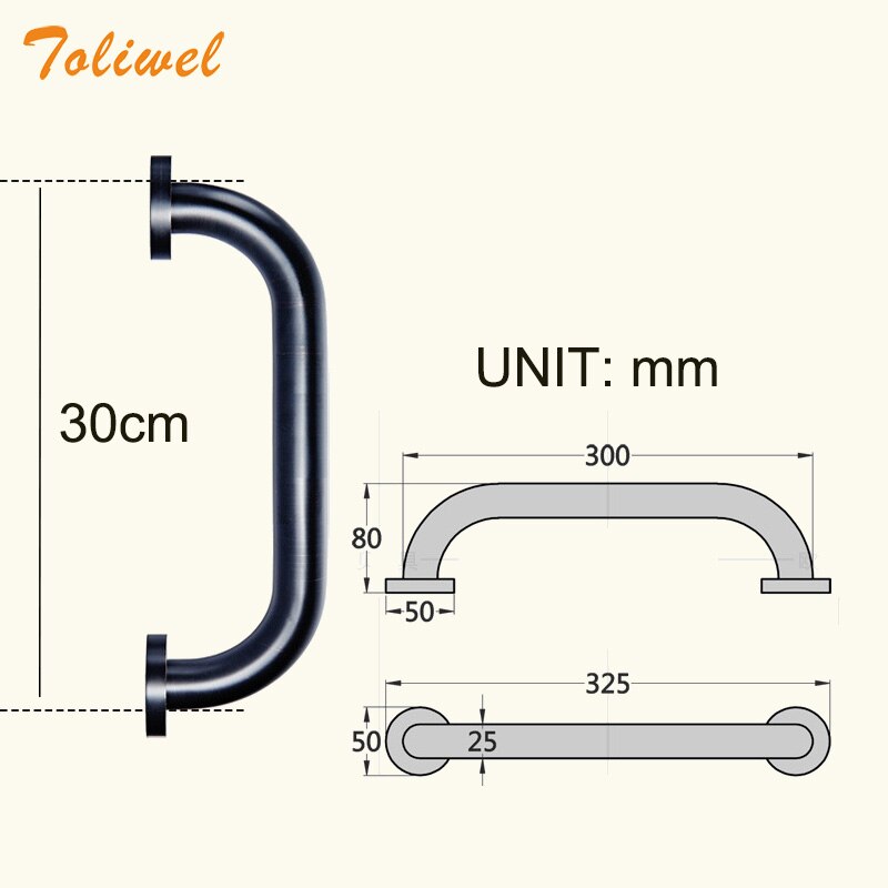 Messing Bad Handvaten Leuningen Zwart Badkamer Han... – Grandado