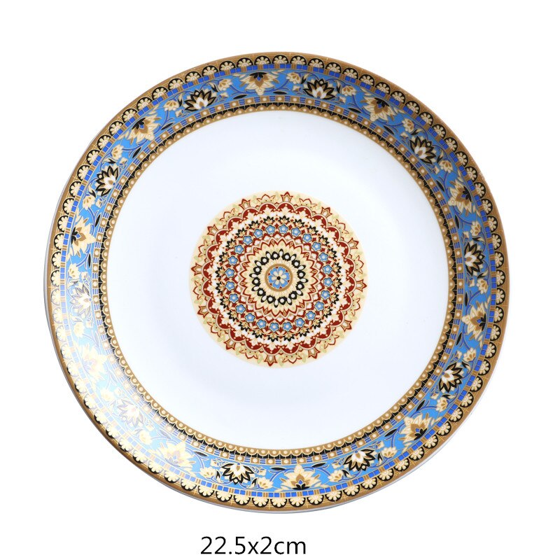 European-style ceramic tableware bohemian flat pla... – Grandado