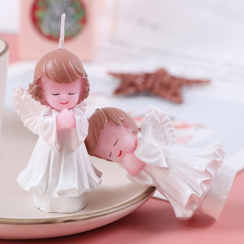 Angel Rosary candle cake topper Christening Baptis... – Vicedeal